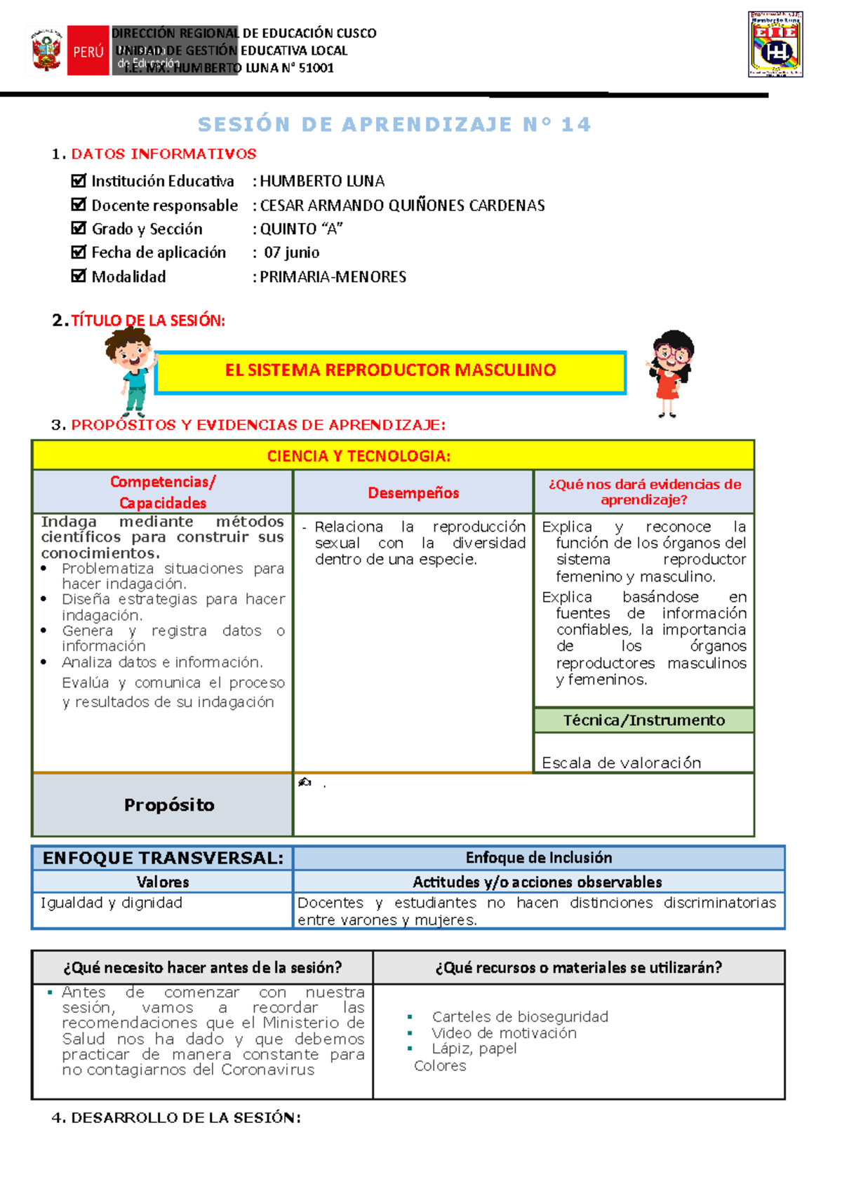 Ses. 14 Ciencia y Tecnología reproductor masculino - UNIDAD DE GESTIÓN ...