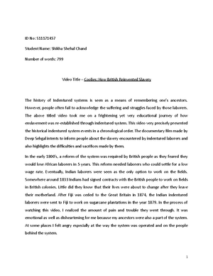 UU204 Reflection 1 - What does it mean to be a Pacific Islander or ...