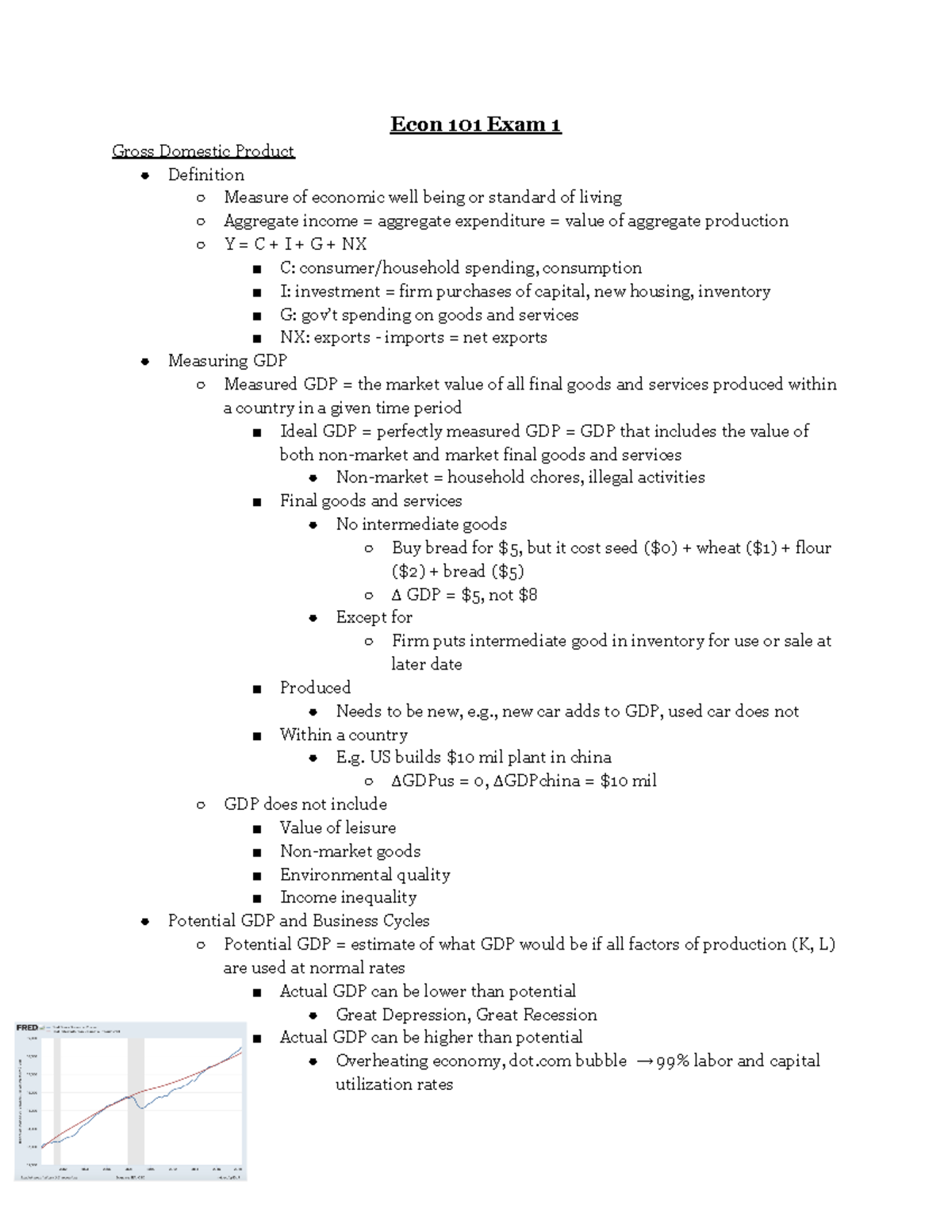 Econ 101 Exam 1 - Summary of exam material for study - Econ 101 Exam 1 ...
