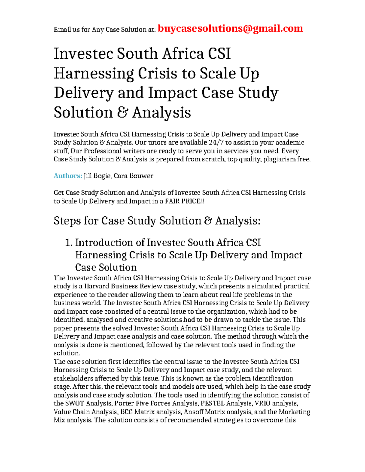 Investec South Africa CSI Harnessing Crisis to Scale Up Delivery and ...