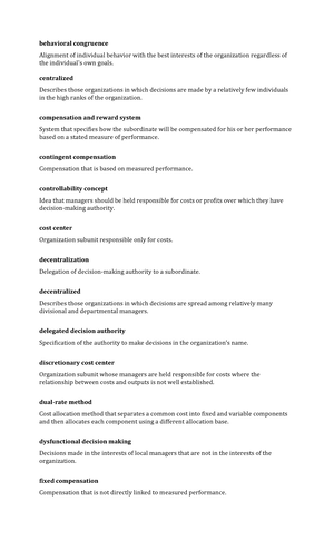 Chapter 12 key terms for midterm exams - Cost Accounting - SU - Studocu