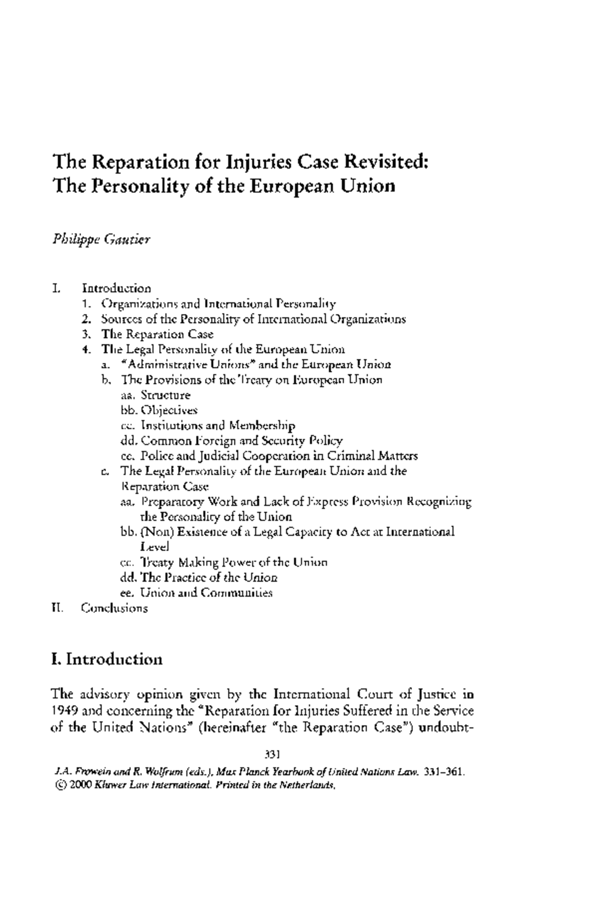 Reparations Case - Reparation cases - The Reparation for Injuries Case ...