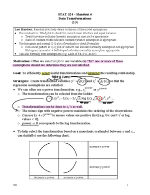 Handout 4 - STAT 324 – Handout 4 Inference (2.1-2, 4, & 6) Last Handout ...