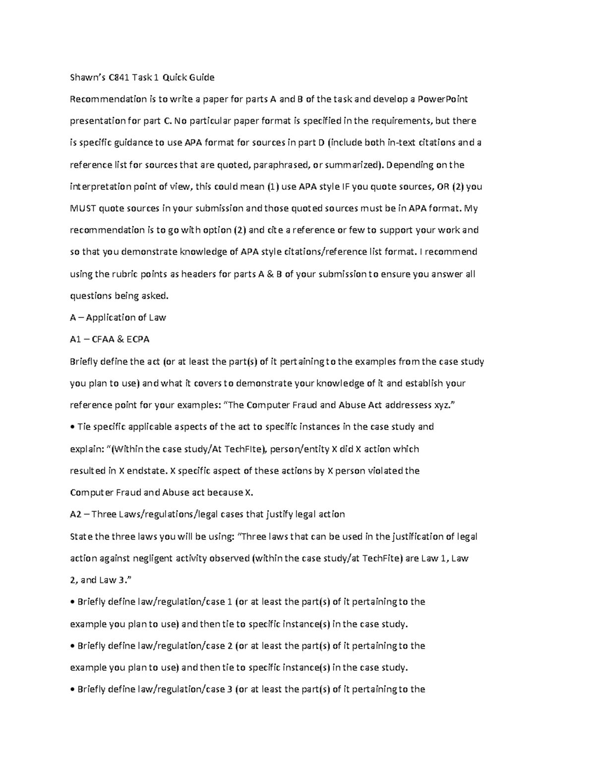 C841 task 1 tips and tricks to get the task done - Shawn’s C841 Task 1 ...