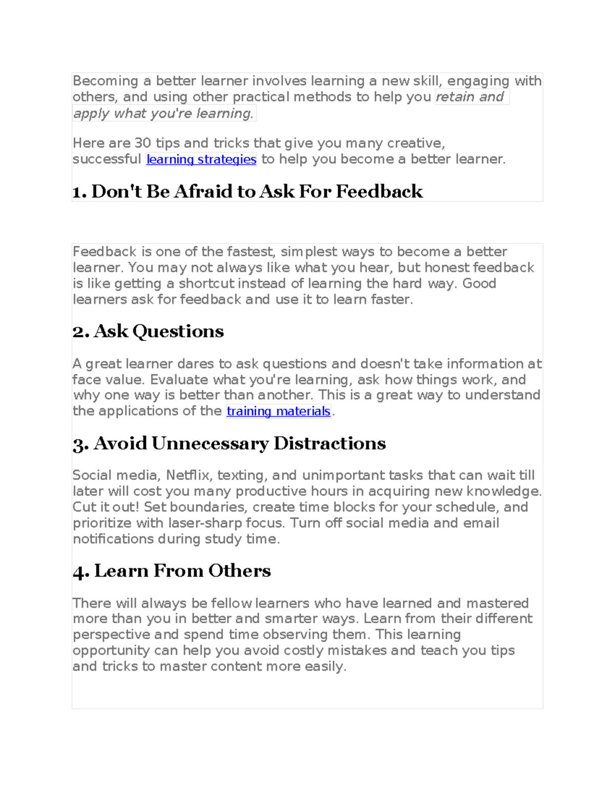 Becoming a better learner is about learning a new skill - Becoming a ...