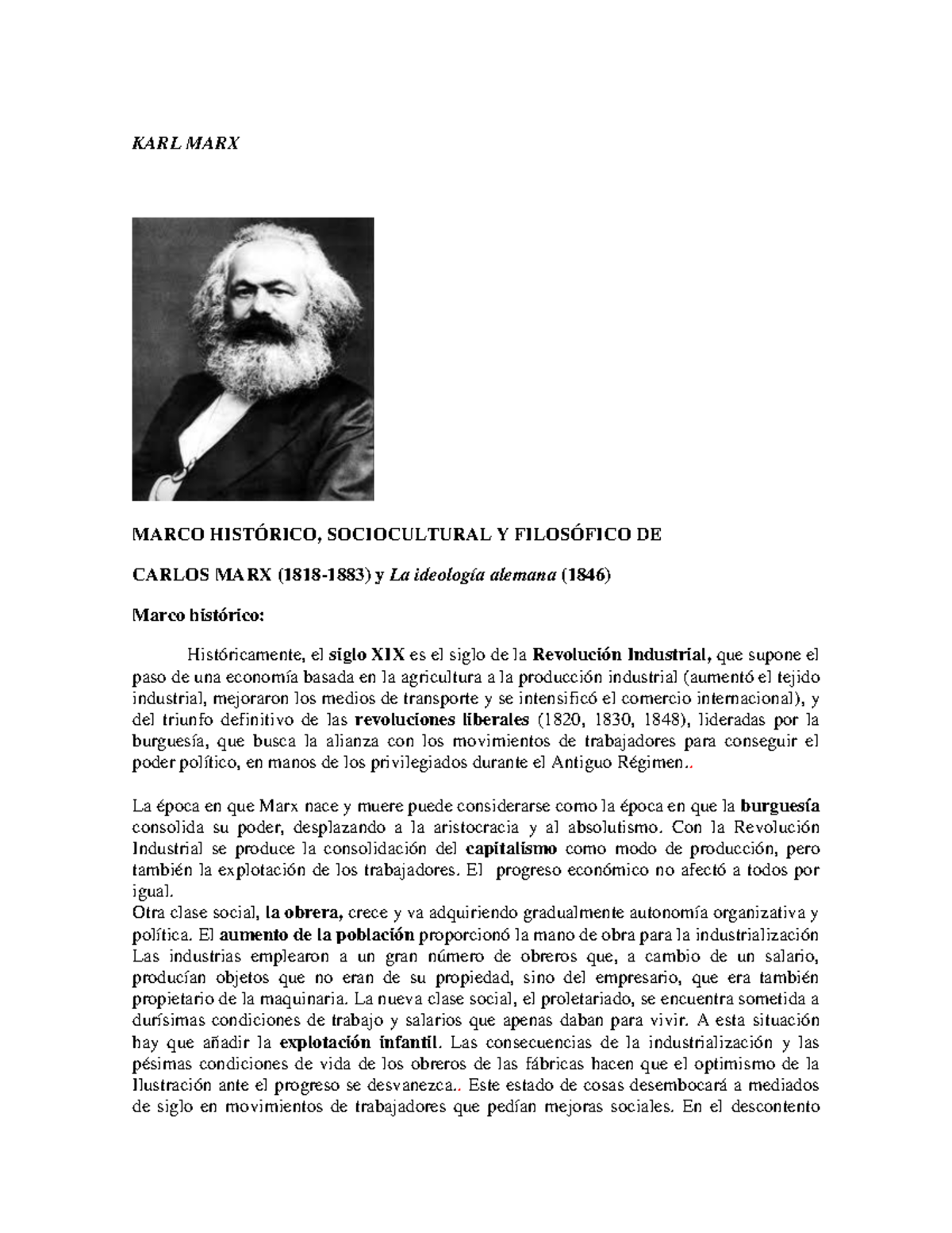 Definit IVO MARX - No open - KARL MARX MARCO HISTÓRICO, SOCIOCULTURAL Y ...