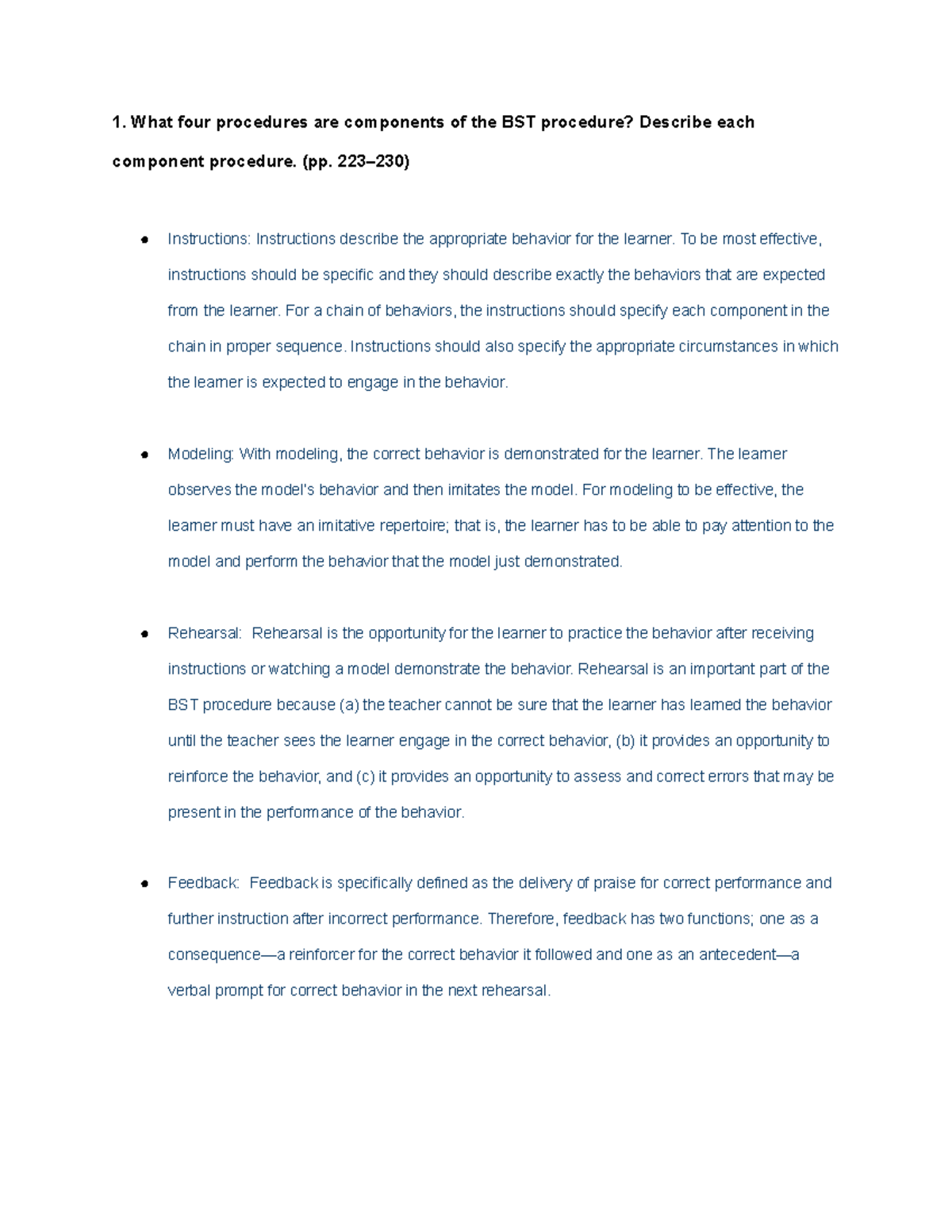 Psyc 2440 practice test chapter 12 - 1. What four procedures are ...