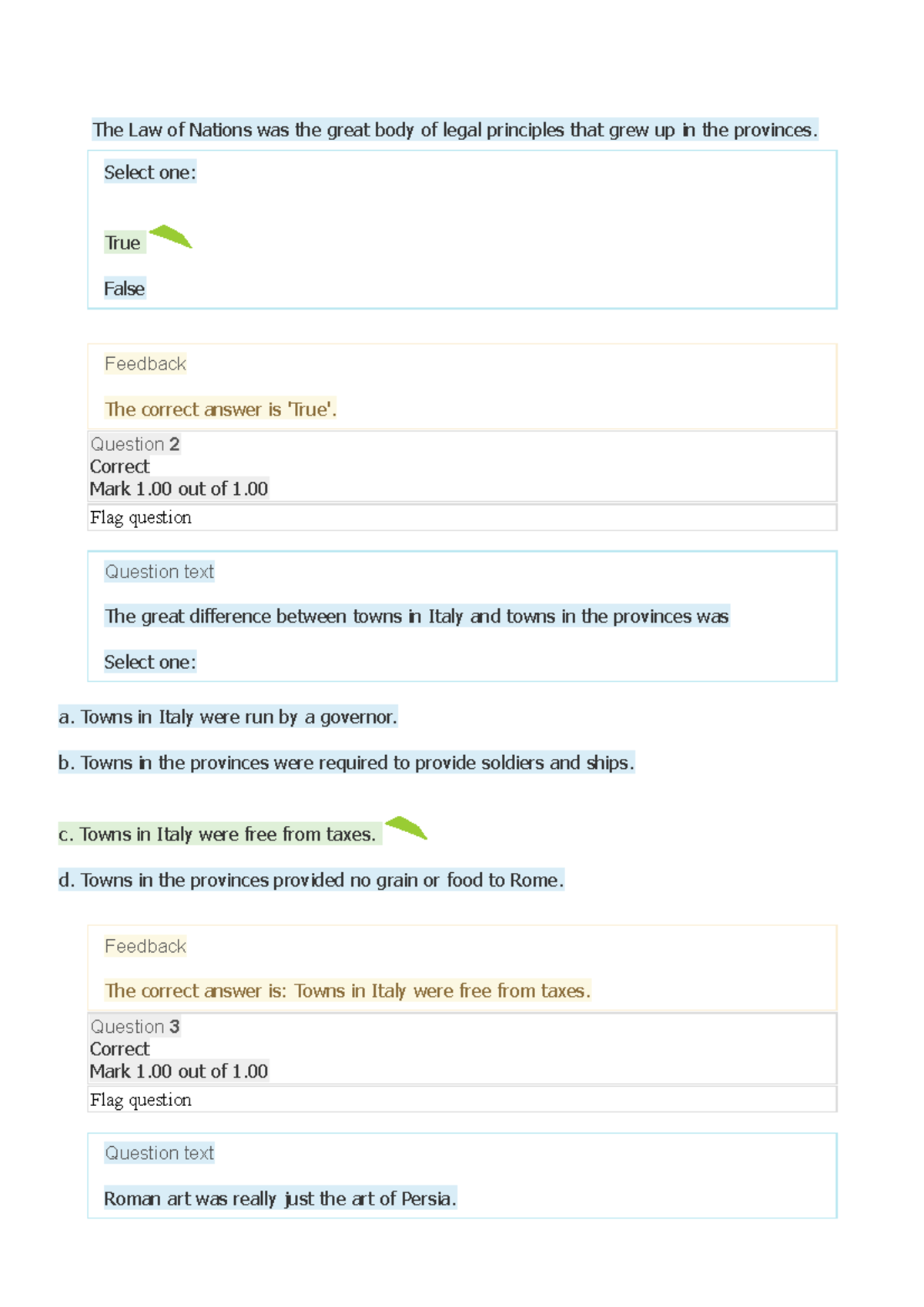 Greek AND Roman Civilisation Graded QUIZ UNIT 6 - The Law of Nations ...