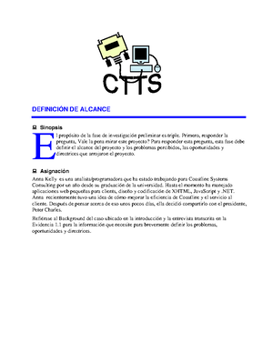 Case Study CTTS - Introduccion - SADM 7/ed – CASO ESTUDIO CTTS - Introducción Página: I- Client ...