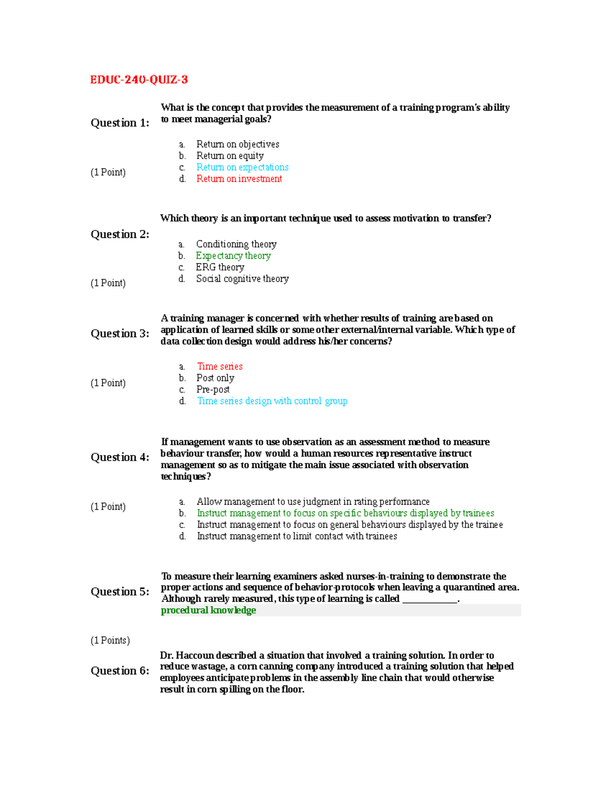 EDUC 240 Quiz 3 2017 1 F - Study material - Econ 208 - McGill - StuDocu