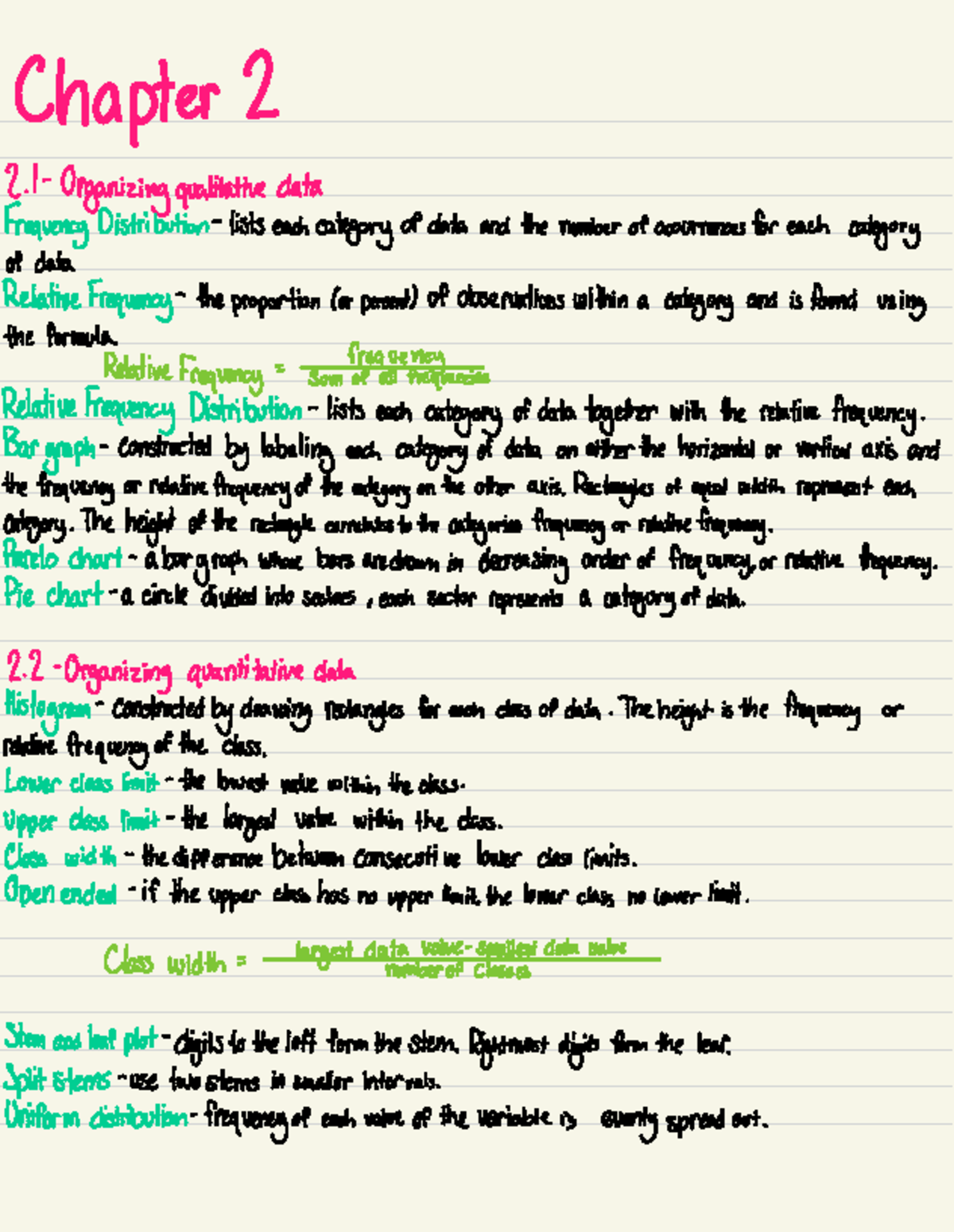 Statistics - Chapter 2 - Chapter 2 2. l - Organizing qualitative data ...