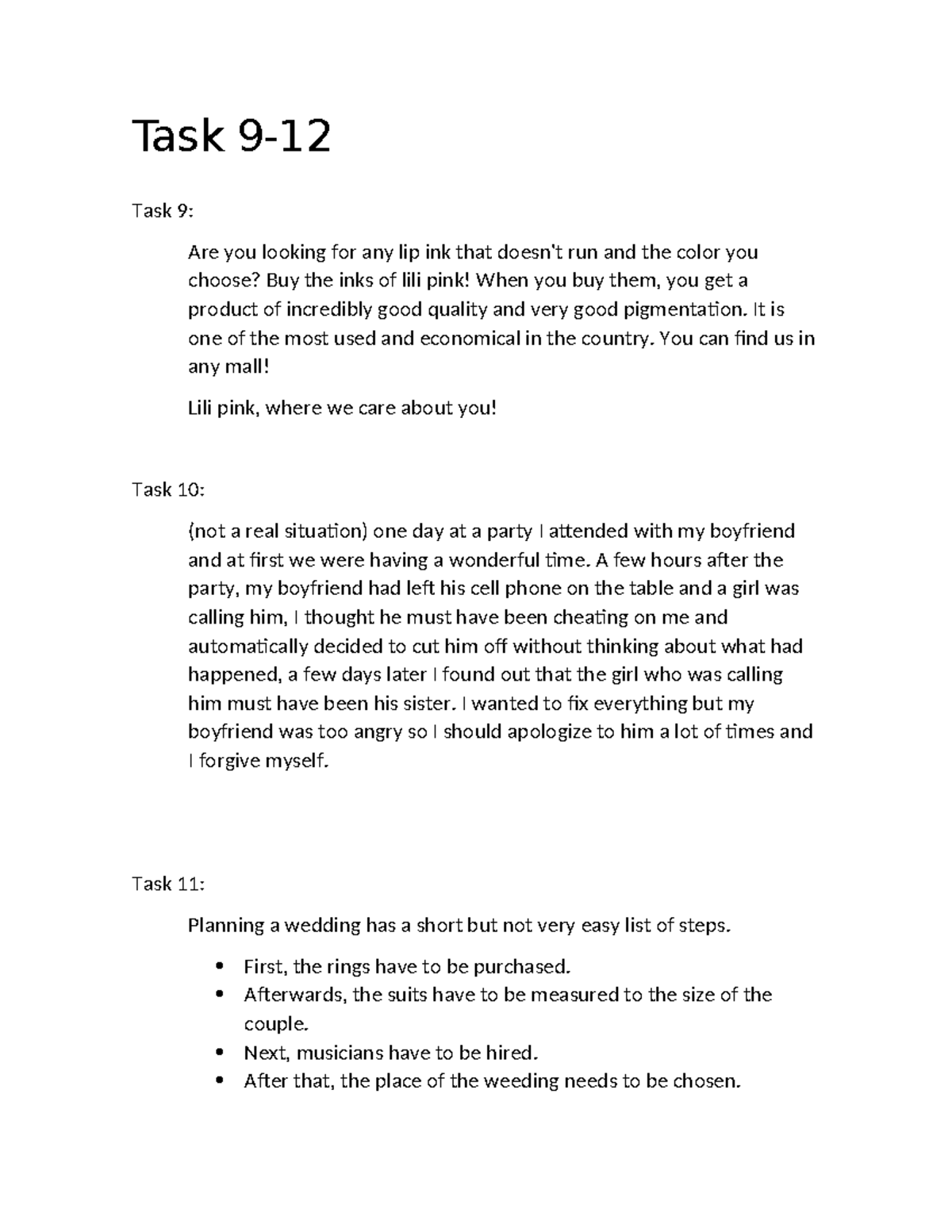Task 9-12 - sa ashdb sdsbd sbadbad sjsdnj dnsjdn dsd en tocne efe - Task 9- Task 9: Are you ...