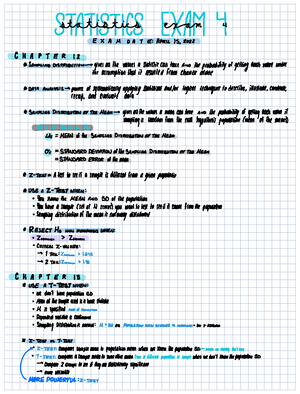 Aron Stats Test 1 Study Guide - PSY 291 Introduction to Biobehavioral ...