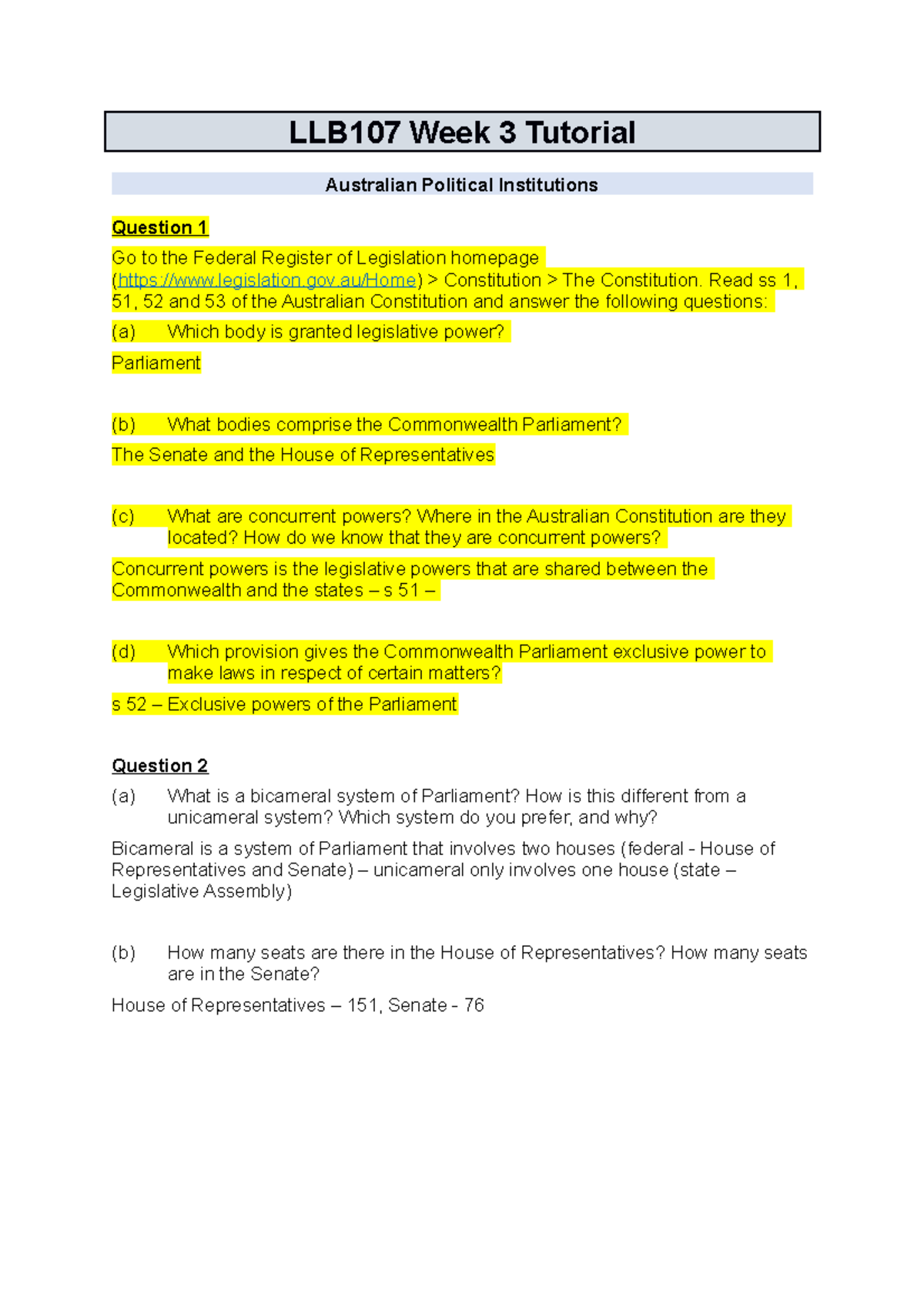 LLB107 Week 3 Tutorial Worksheet Completed - LLB107 Week 3 Tutorial ...
