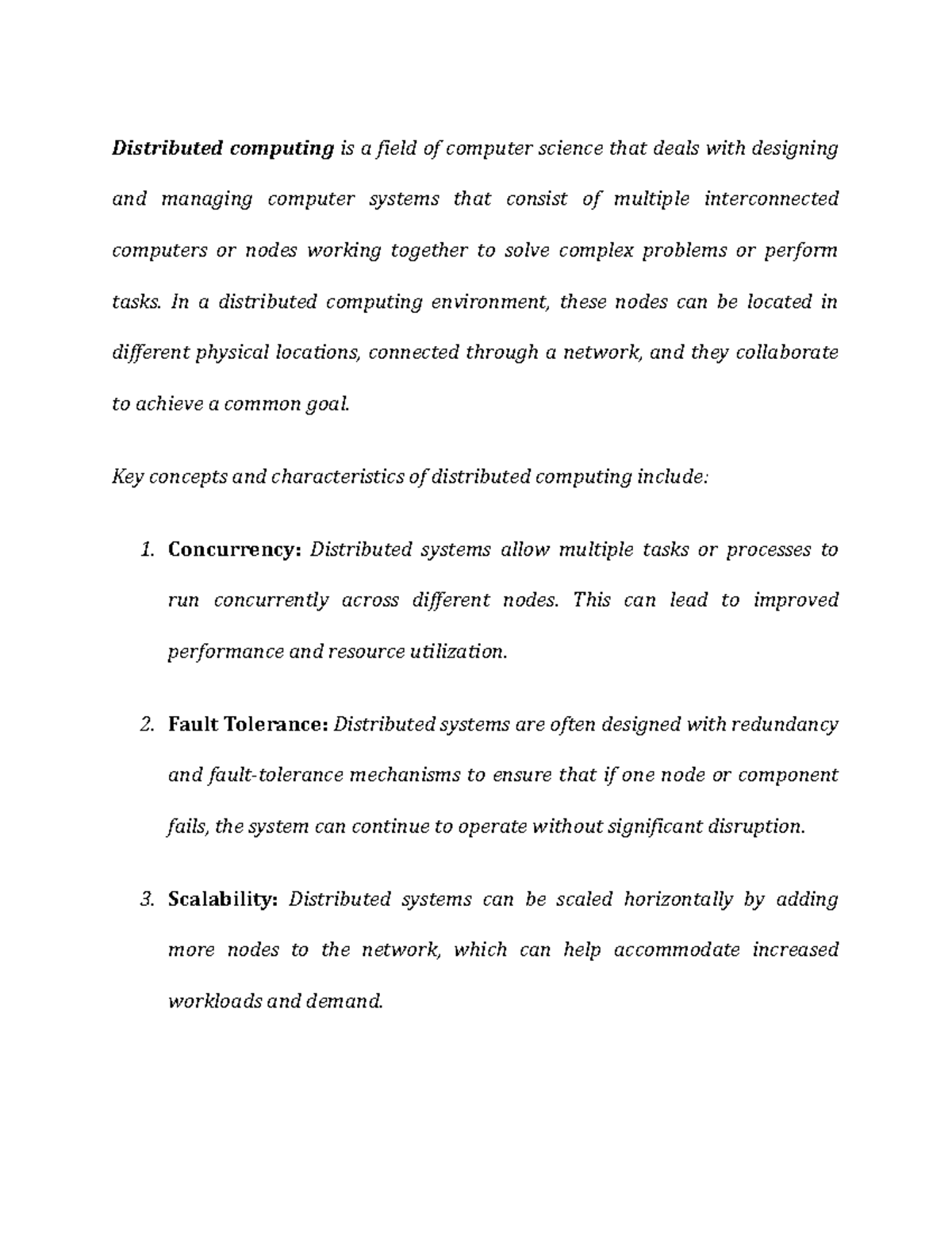 F6fd9c Parallel and Distributed Computing Chapter 1 - Distributed computing is a field of ...