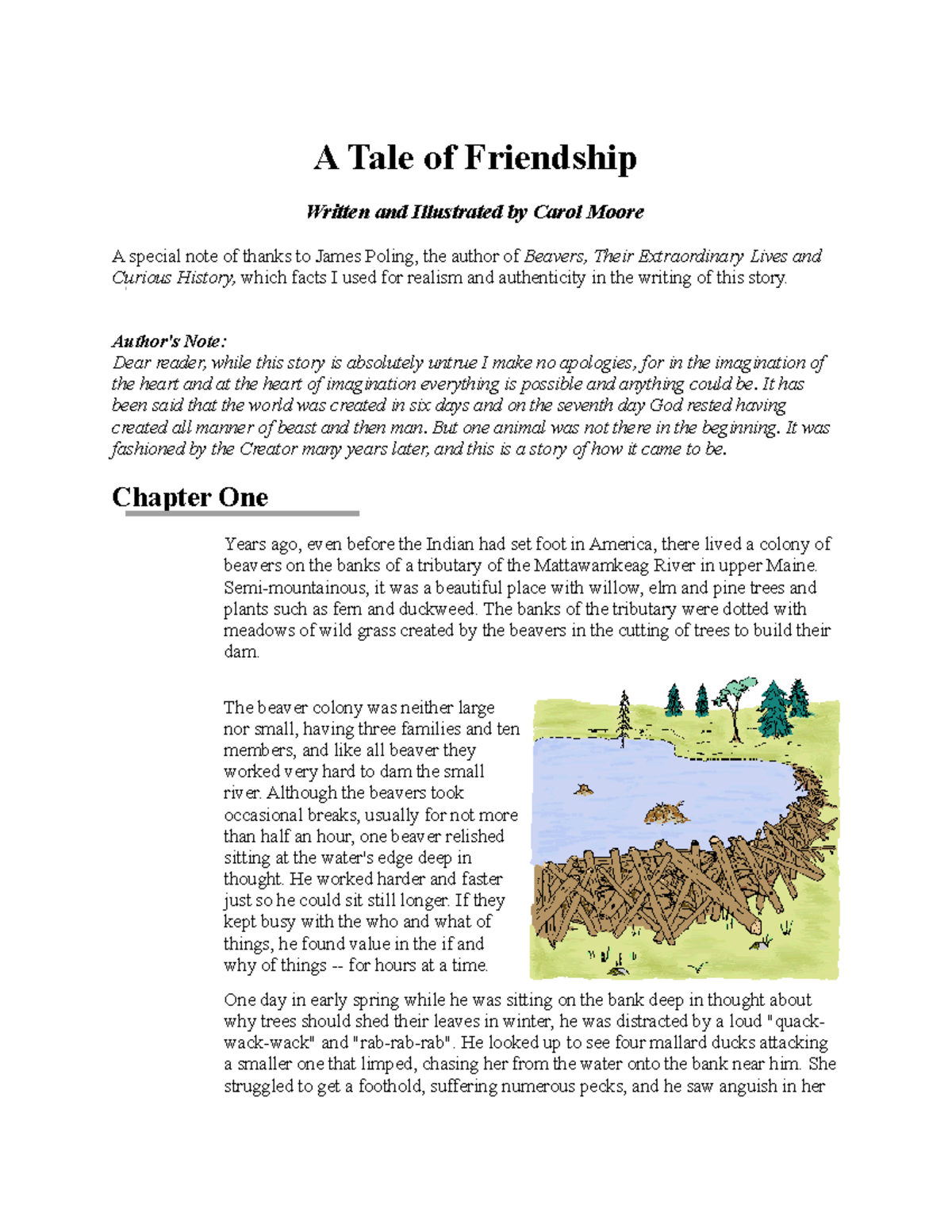A friend ship story - A Tale of Friendship Written and Illustrated by ...