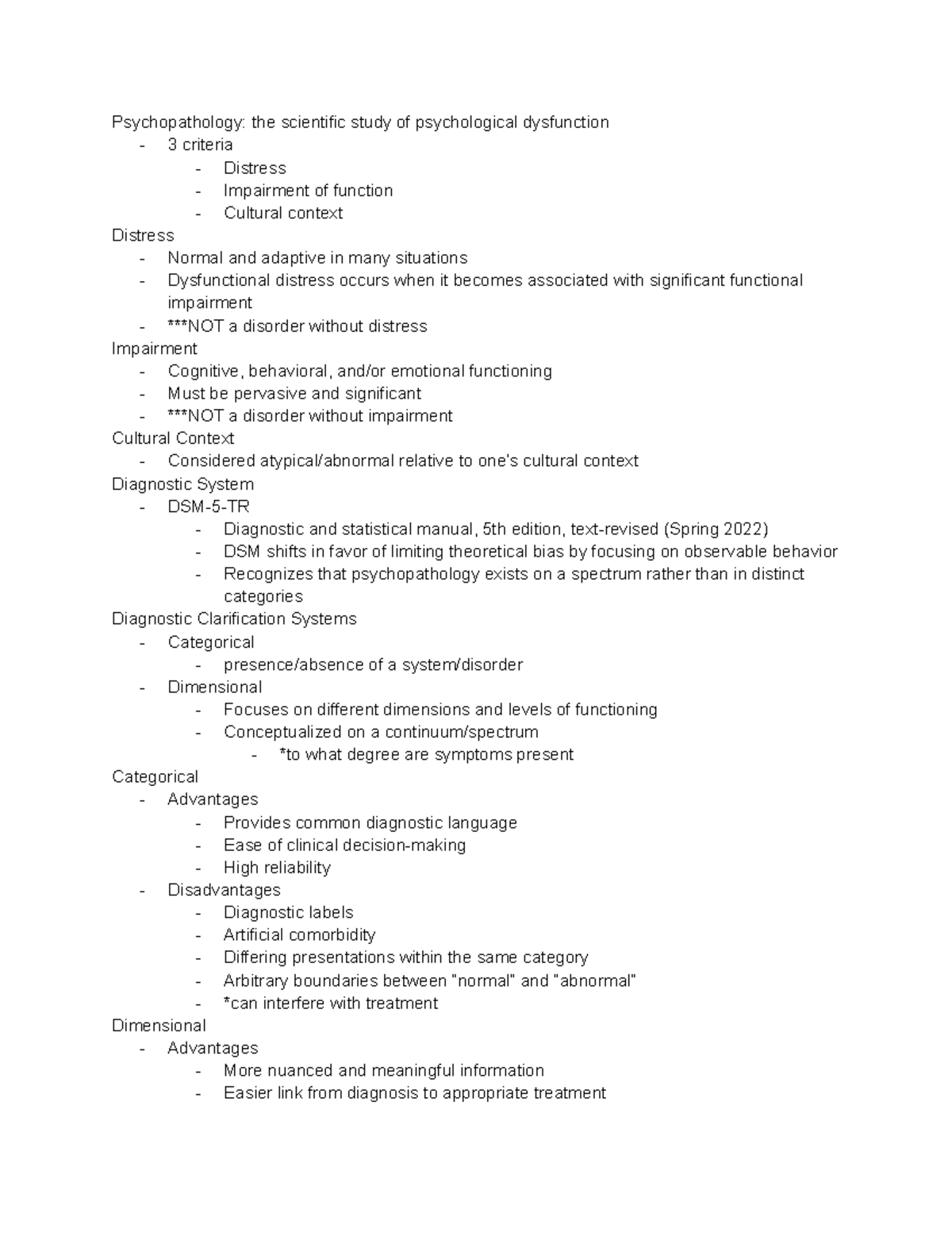 Psychopathology An Integrative Approach - Psychopathology: the ...