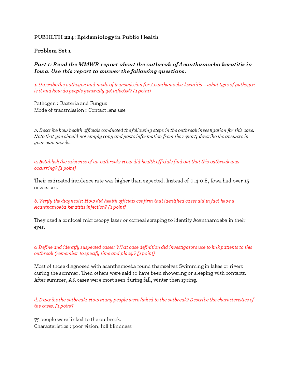 Problem set public health - PUBHLTH 224: Epidemiology in Public Health ...