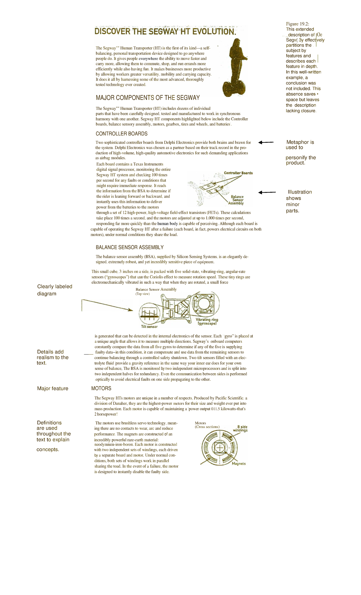 Segway - example purpose only - Clearly labeled diagram Two sophisticated controller boards from ...