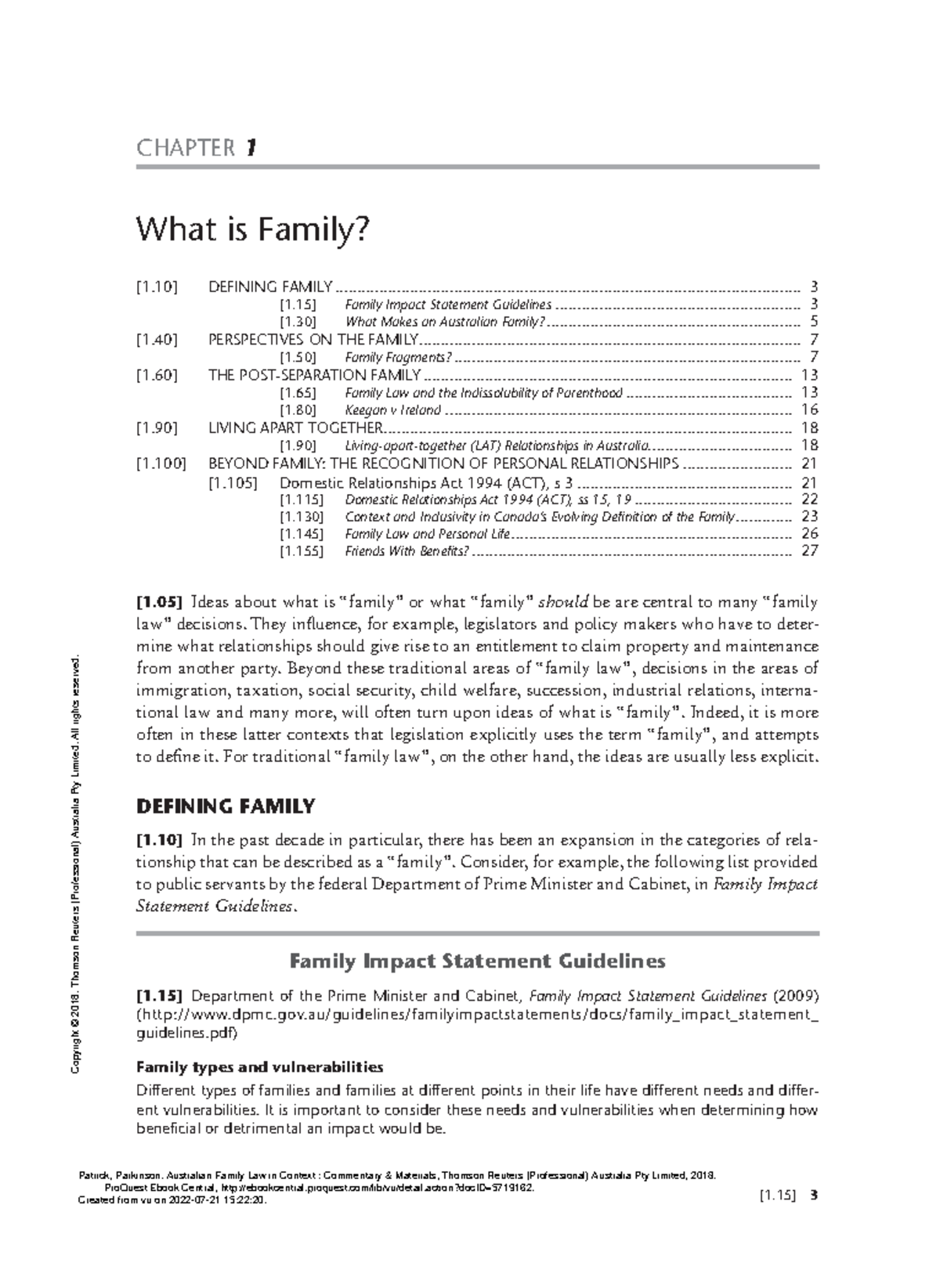 Chapter 1 WHAT IS Family - [1] 3 CHAPTER 1 What is Family? [1] DEFINING ...