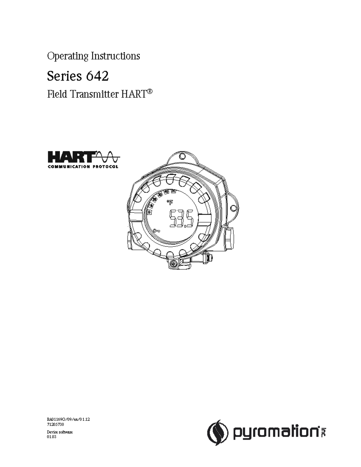 Transmisor de temperatura Pyromation 642 - BA01169O/09/en/01. 71205730 Device software 01 ...
