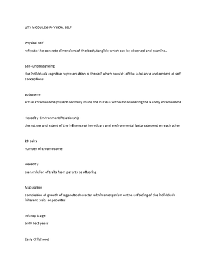 Uts - Self activities - Understanding the self lecture 1 - PHILOSOPHICAL PERSPECTIVES THE SELF ...