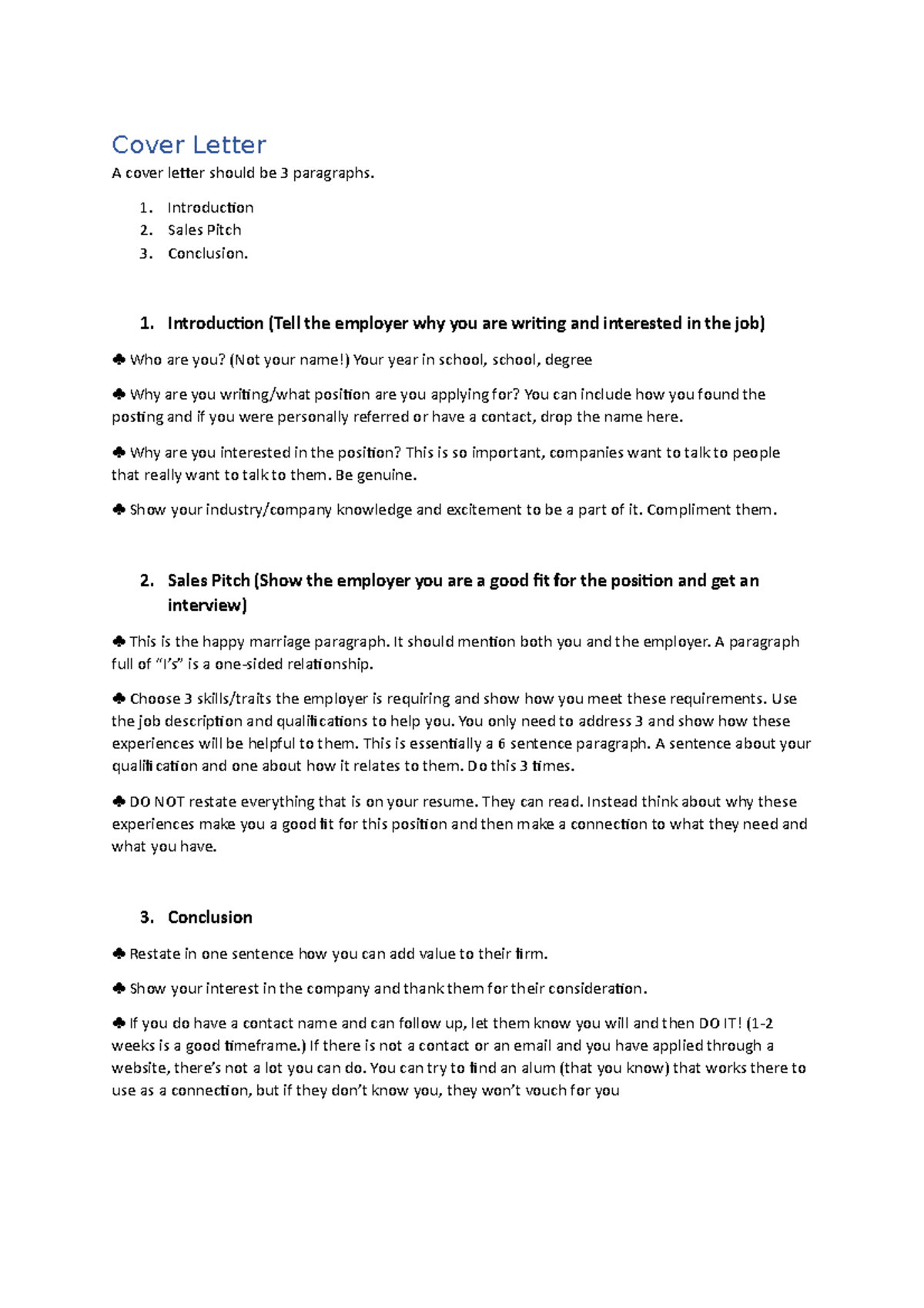 Cover Letter - try harder - Cover Letter A cover letter should be 3 ...