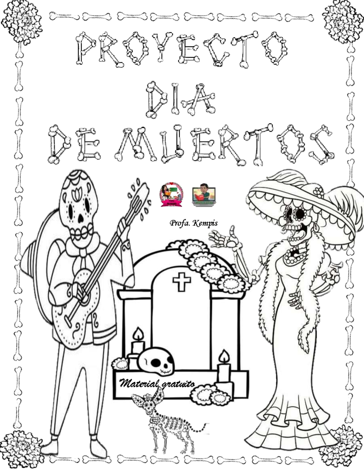 4°, 5° y 6° Proyecto día de muertos Profa. Kempis - Material gratuito ...