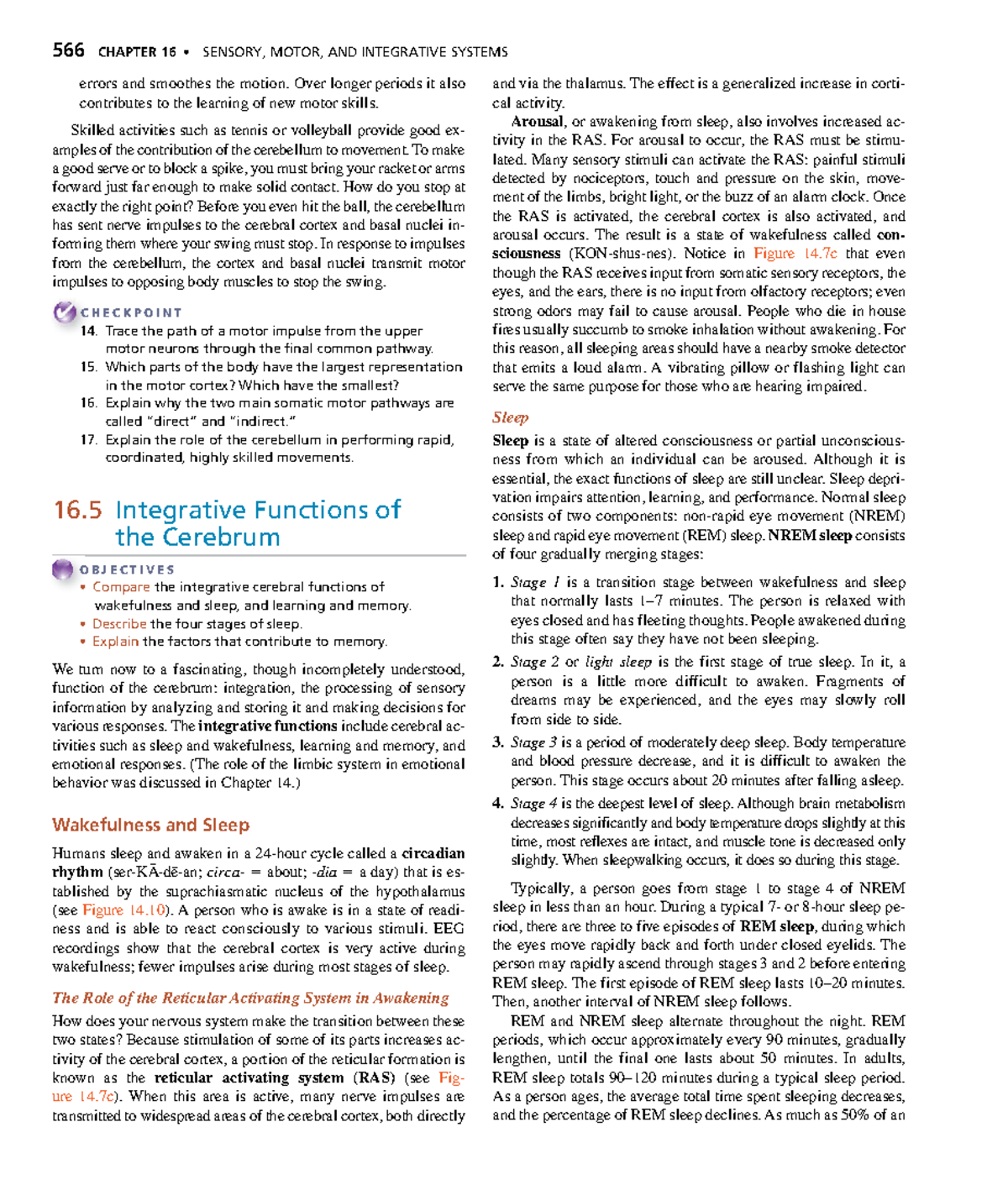 Anatomyand Physiology-200 - 566 CHAPTER 16 • SENSORY, MOTOR, AND ...