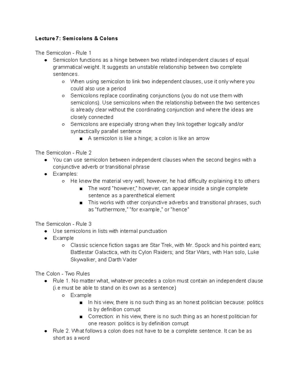 ENG Workshop and Essay Writting Notes From Grammar Lectures That Were ...