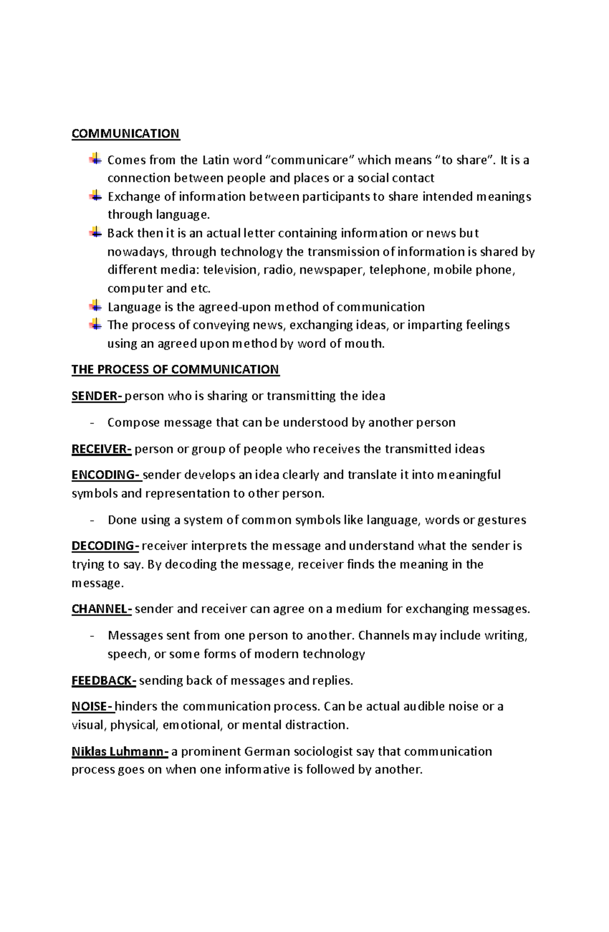 ORAL COM Reviewer - Communication, Its Process and Models ...