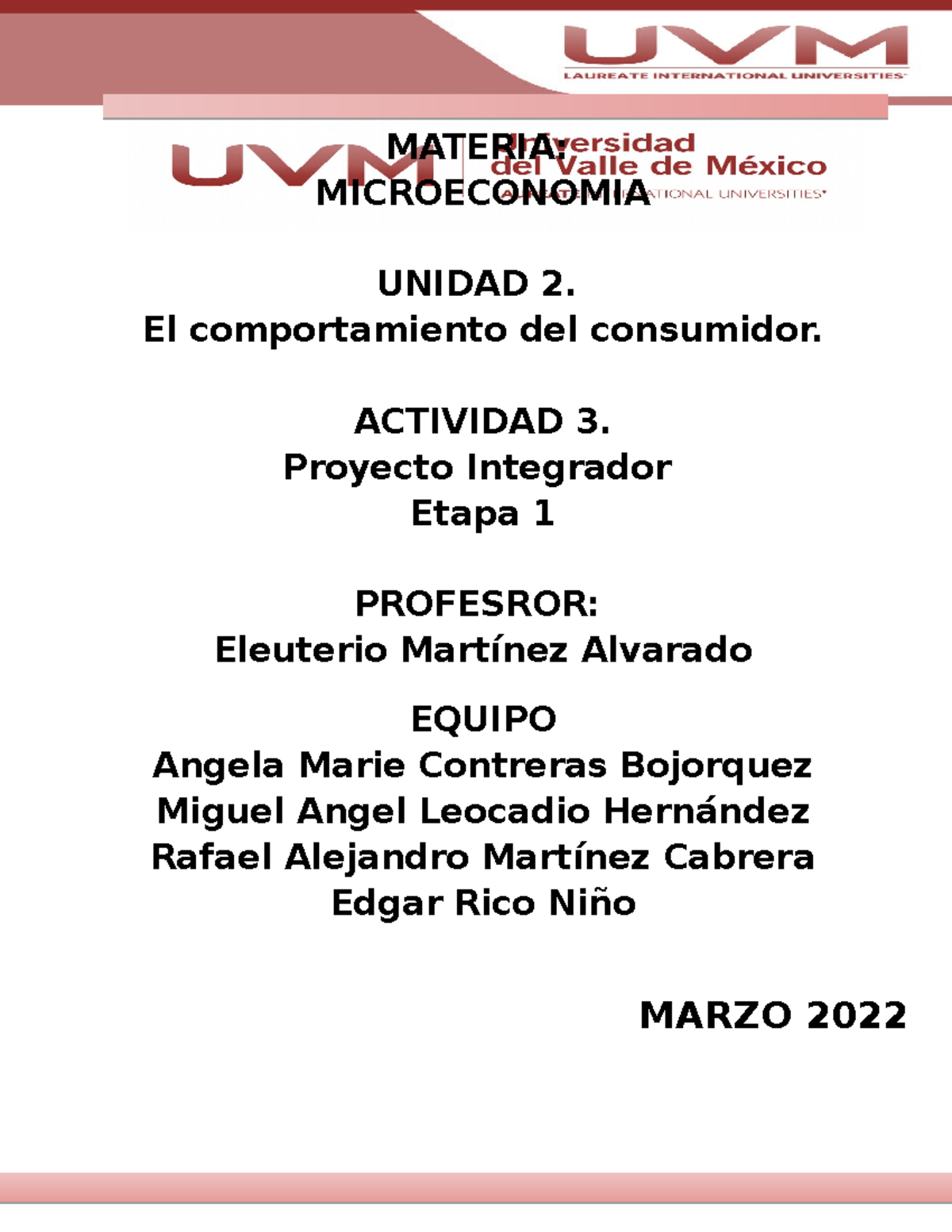 Análisis de las variables microeconómicas - Microeconomia - UVM - Studocu