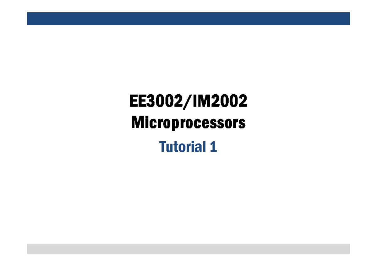 E EE3002 Tutorial 1 solution PPT - EE3002 - Warning: TT: undefined function: 32 - Studocu