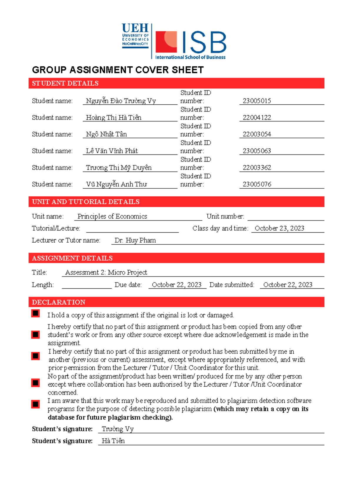 Group Assignment Cover Sheet ISB-4-merged - GROUP ASSIGNMENT COVER ...