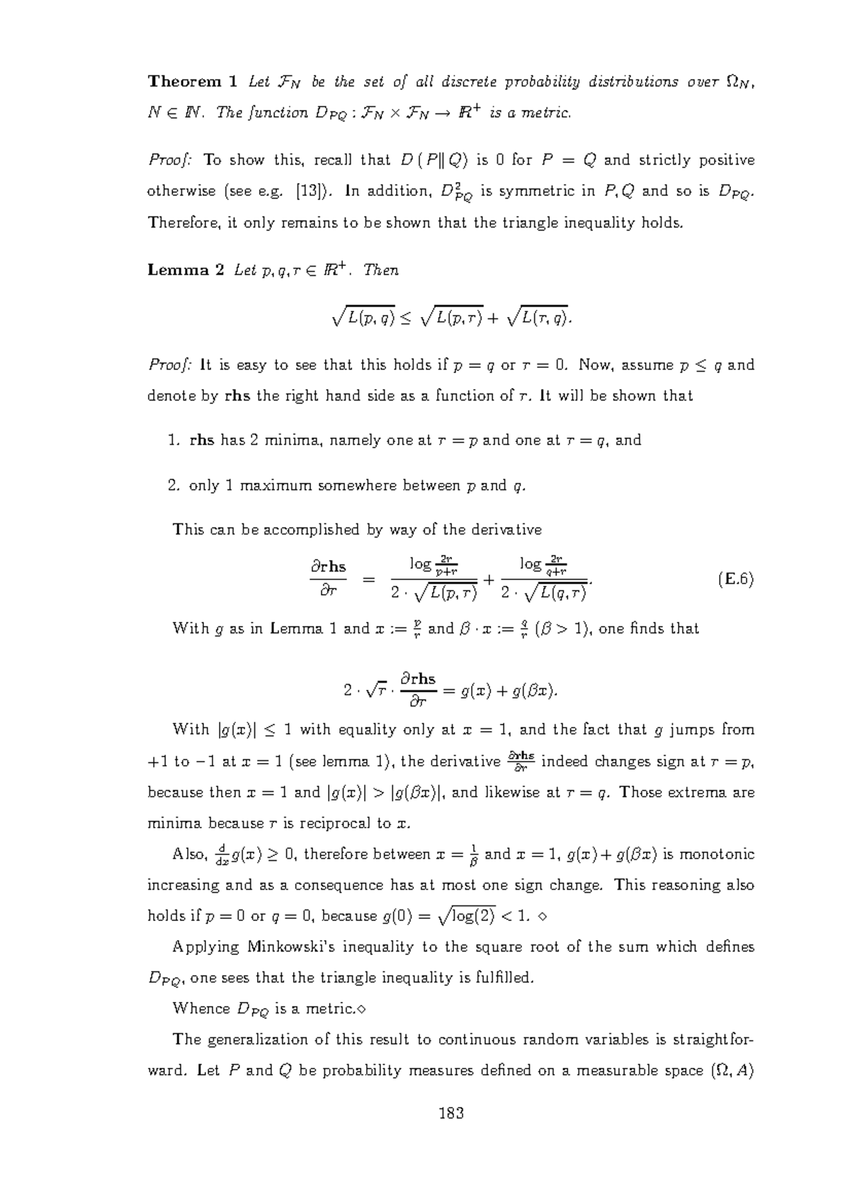 Bayesian behaviour 27 - Theorem 1 Let FN be the set of all discrete probability distributions ...