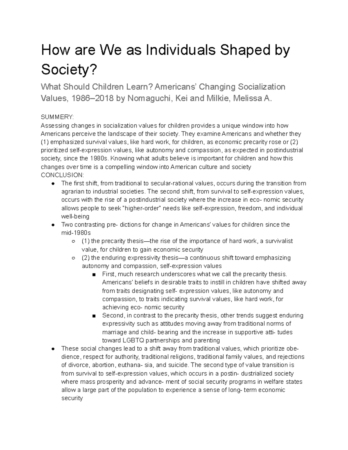 How are We as Individuals Shaped by Society - How are We as Individuals ...