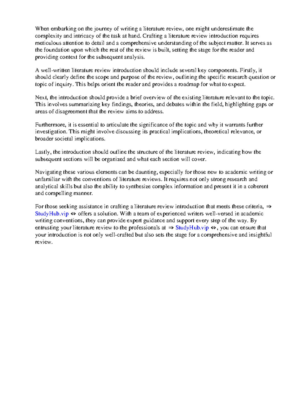 What Should A Literature Review Introduction Include - When embarking ...