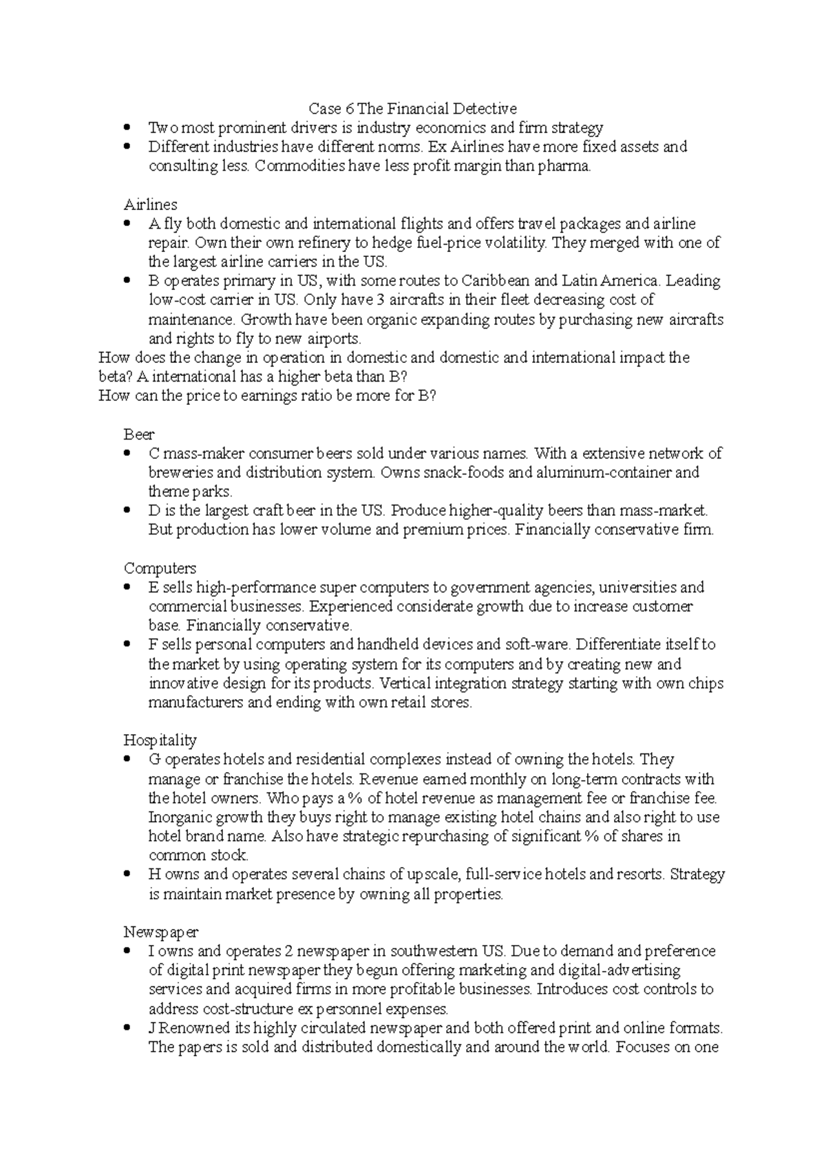 Case 6 The Financial Detective - Case 6 The Financial Detective Two ...