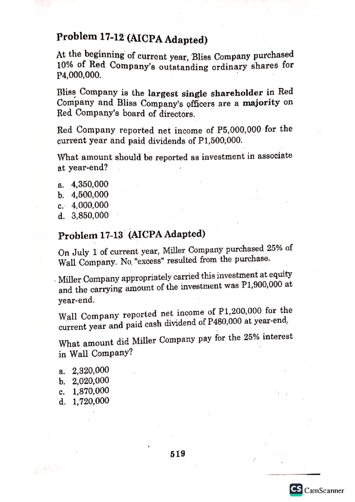 Problem 17 - Intermediate Accounting (Volume One) 2021 Edition By ...
