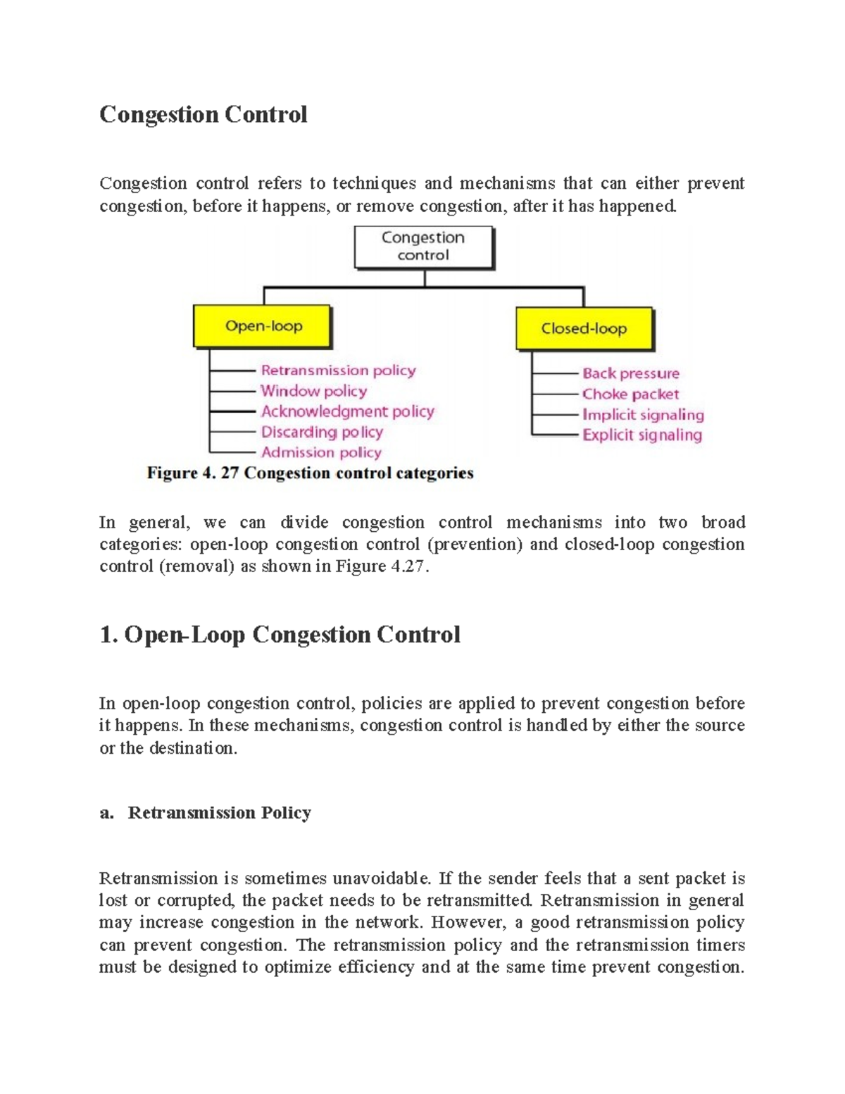Congestion Control - helpful - Congestion Control Congestion control ...
