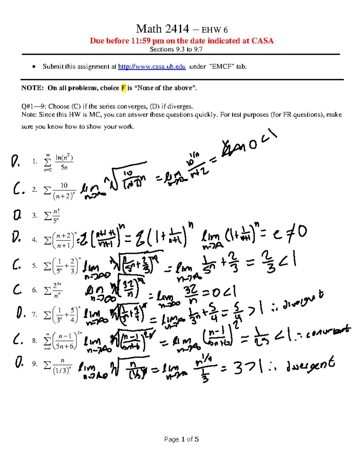 2414 ehw6 - homework - Math 2414 – EHW 6 Due before 11:59 pm on the ...