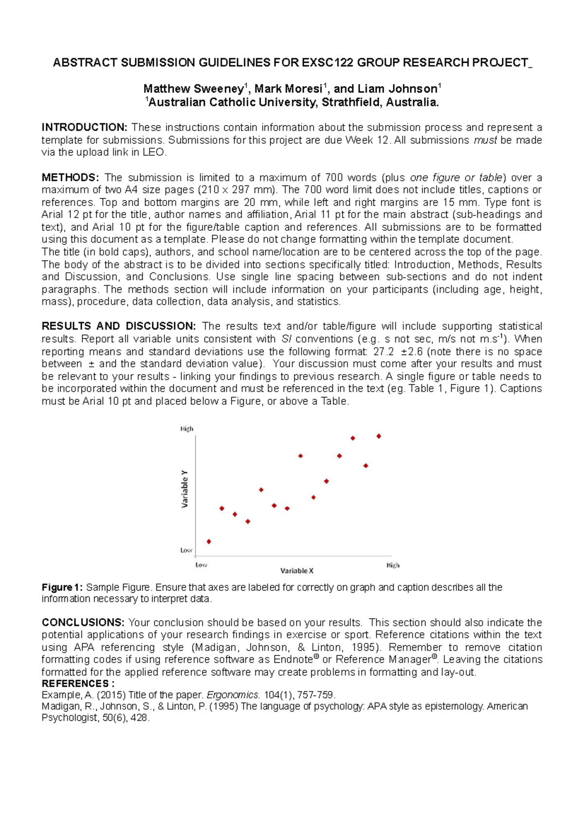 2021 S2 EXSC122 Group Research Project Abstract Template - ABSTRACT ...