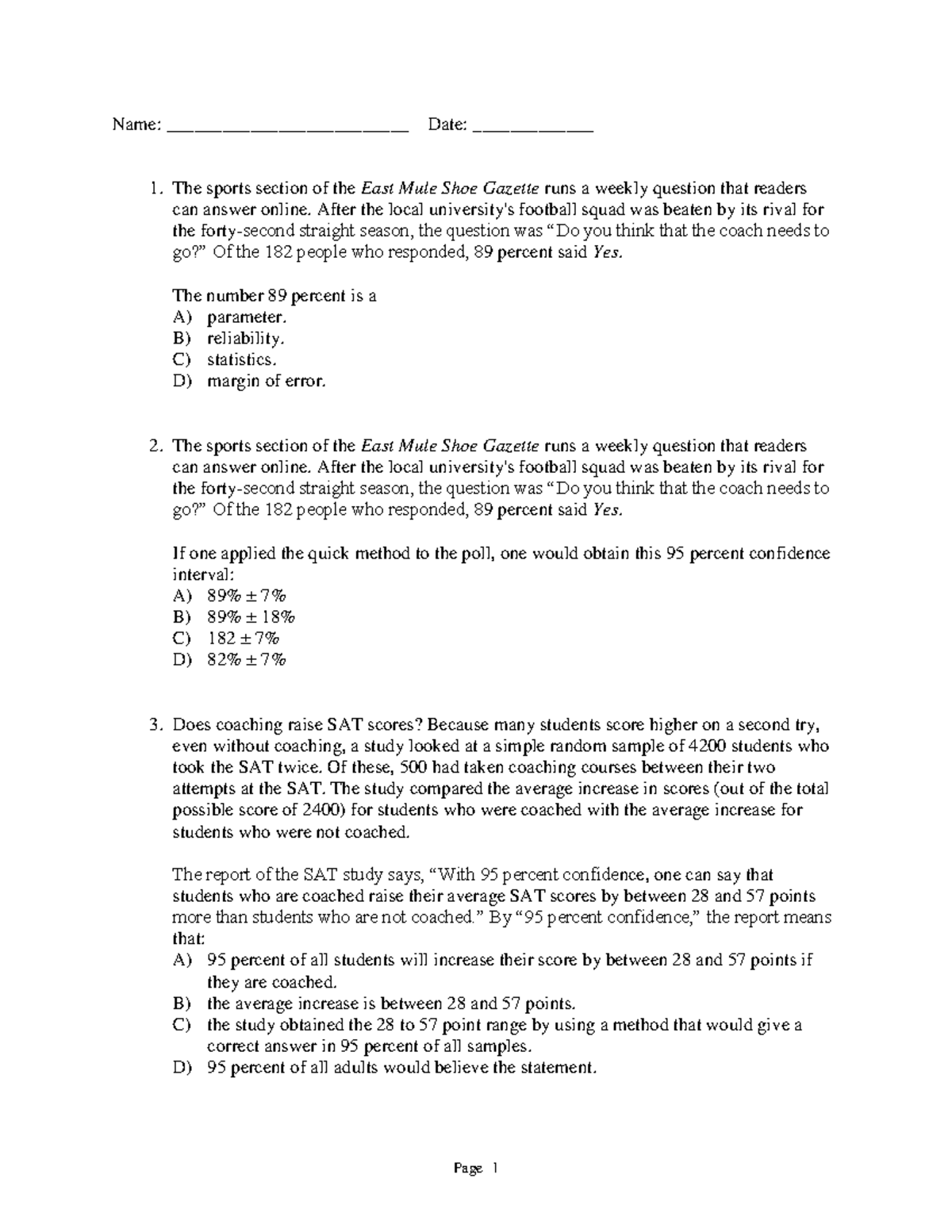 Chapter 3 - Warning: TT: undefined function: 3 Name: __________________________ Date ...