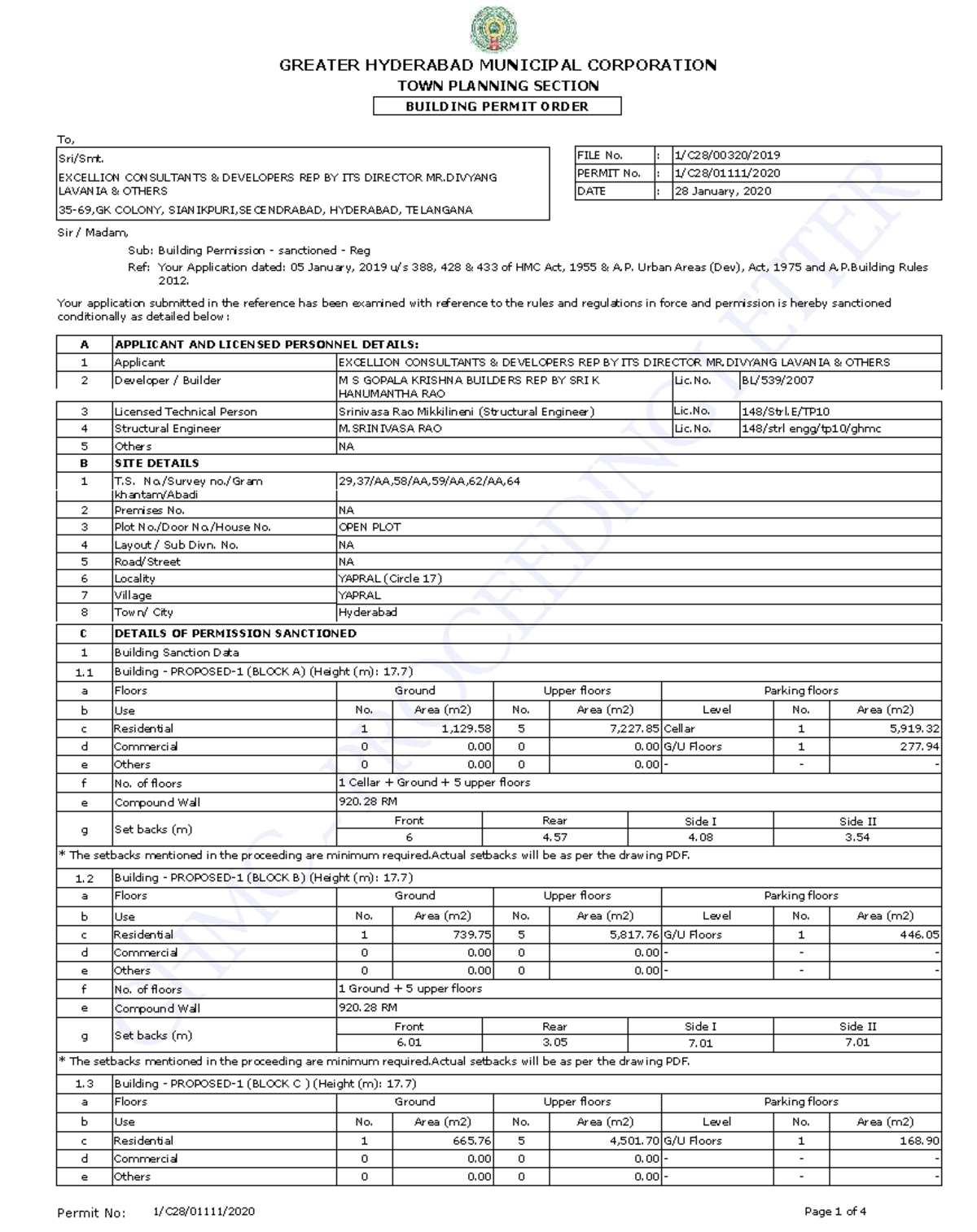Proceeding Letter - family law - To, PERMIT No. 1/C28/01111/ DATE 28 ...