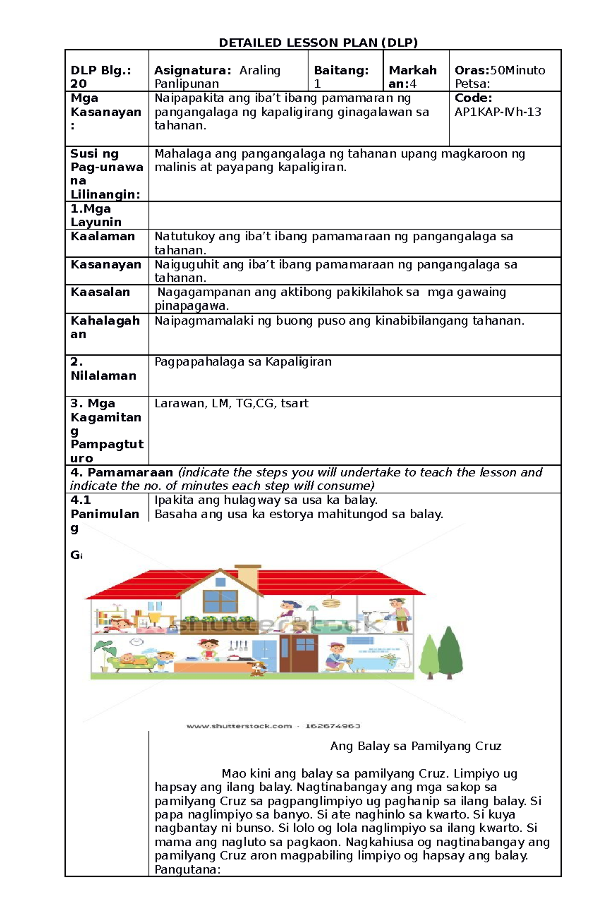 Detailed Lesson Plan - DETAILED LESSON PLAN (DLP) DLP Blg.: 20 Asignatura: Araling Panlipunan ...