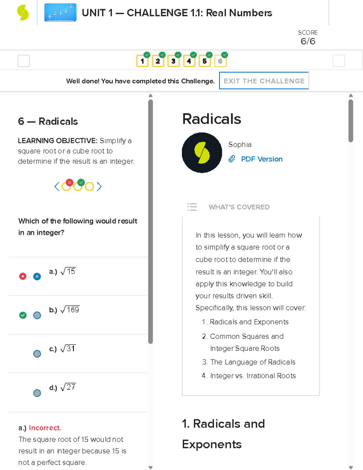 Introduction to College Mathematics - Challenge 1.1 Real Numbers 6 - 6 ...