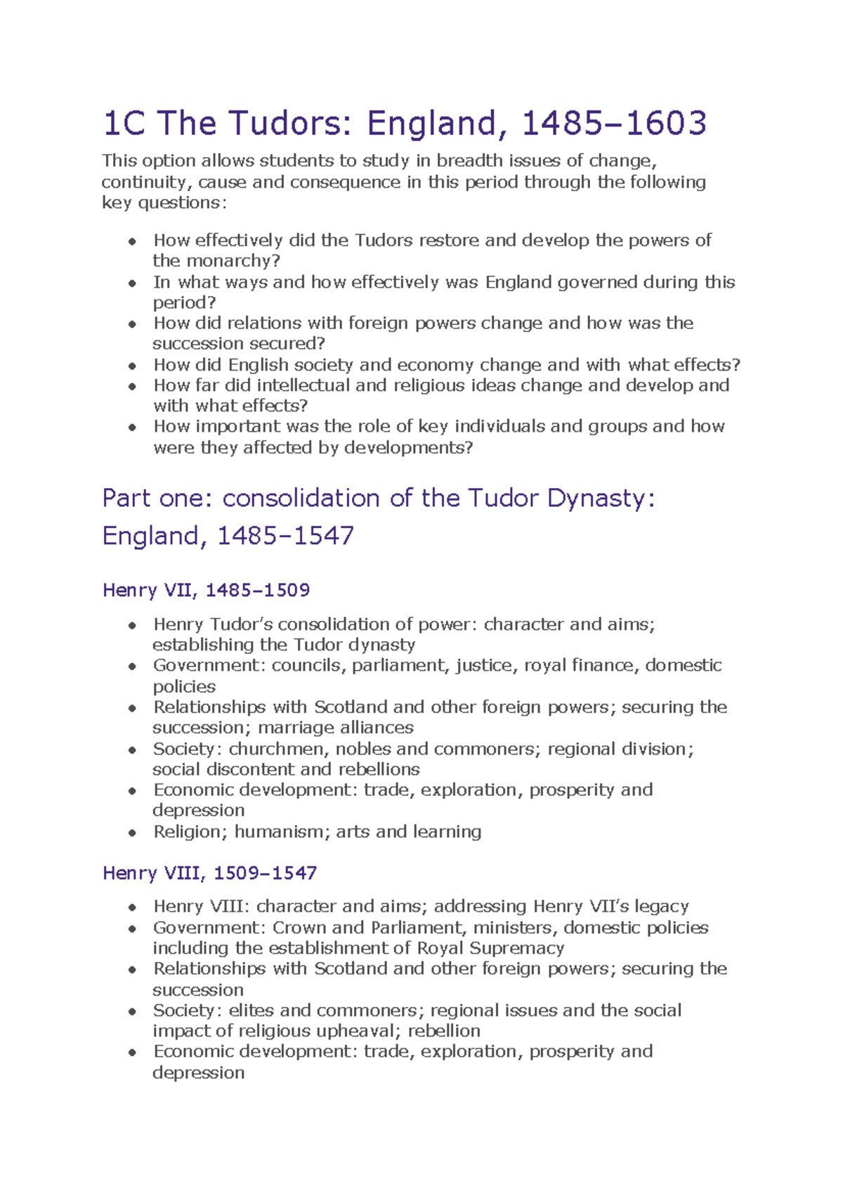 The Tudors: England consolidation of power society economy religion ...