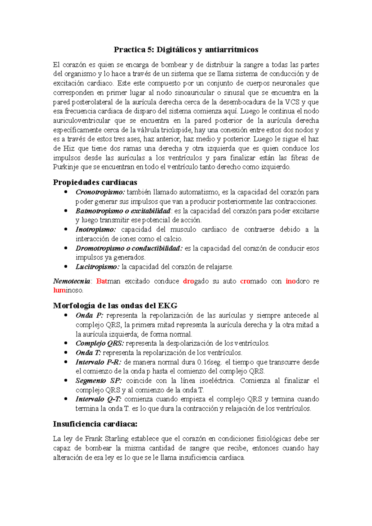 Digitalicos Y Antiarritmicos - Practica 5: Digitálicos y antiarrítmicos ...