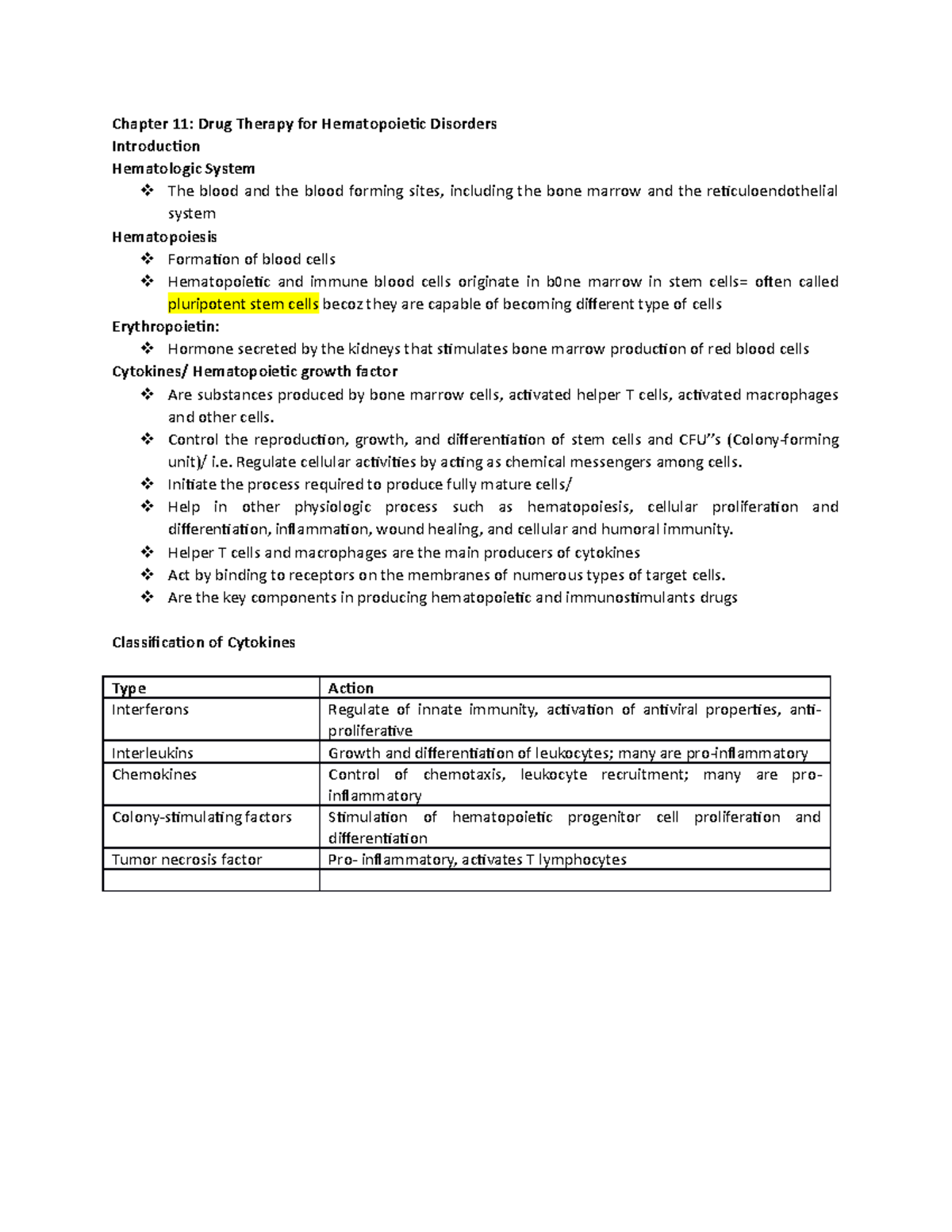 Chapter 11 Drug Therapy for Hematopoietic Disorders - Chapter 11: Drug ...