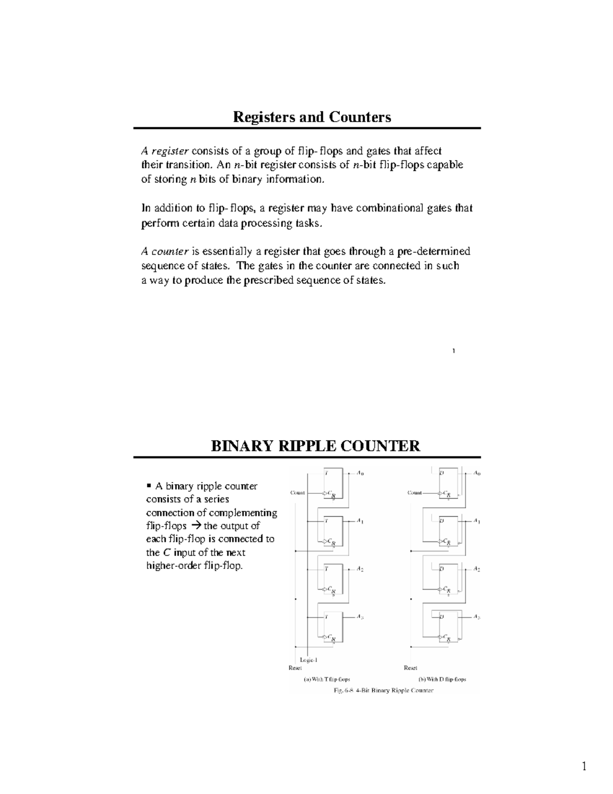 Lec 22a-Registers - Lecture notes 22a - 1 Registers and Counters A ...